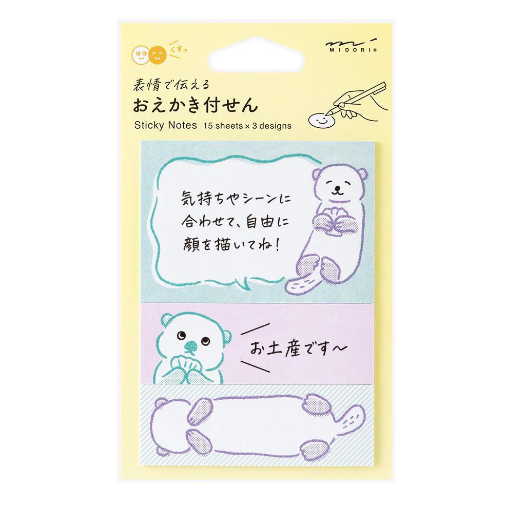 Sea Otter Drawing Sticky Notes – Zakka Joy