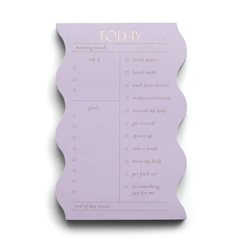 Wavy Lilac Daily Notepad – Zakka Joy