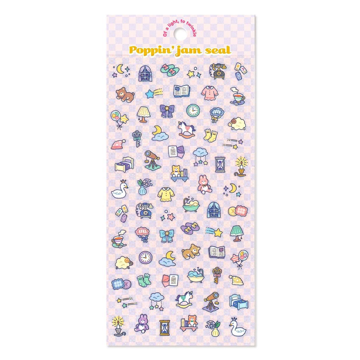 Poppin' Jam Sticker Sheet, Night – Zakka Joy
