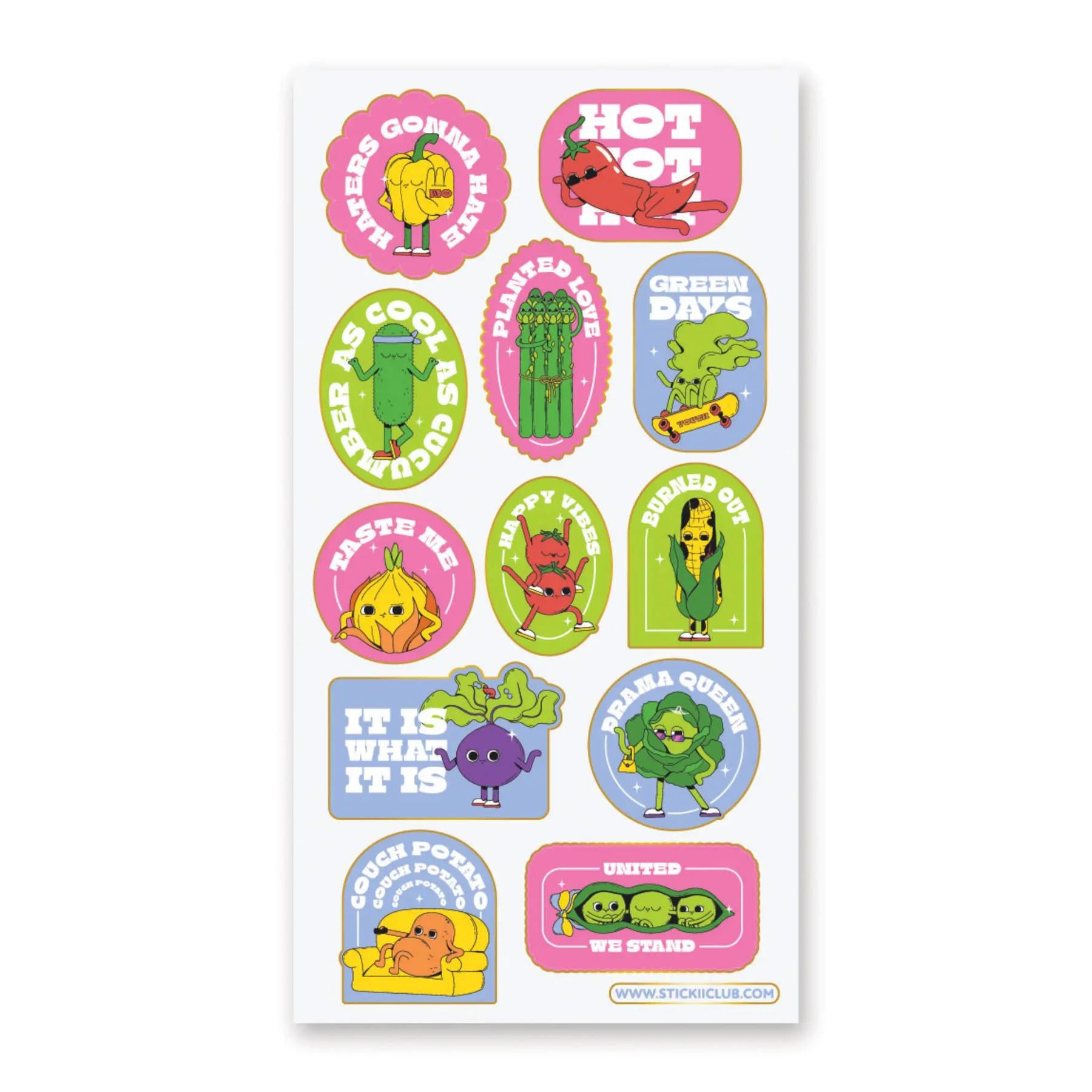 Cool as a Cucumber Sticker Sheet – Zakka Joy