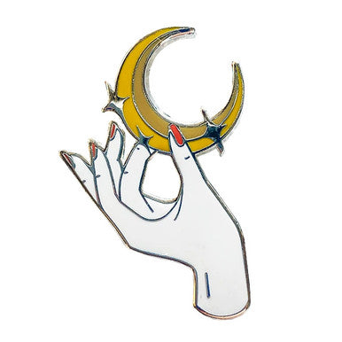 Moon Hand Enamel Pin – Zakka Joy